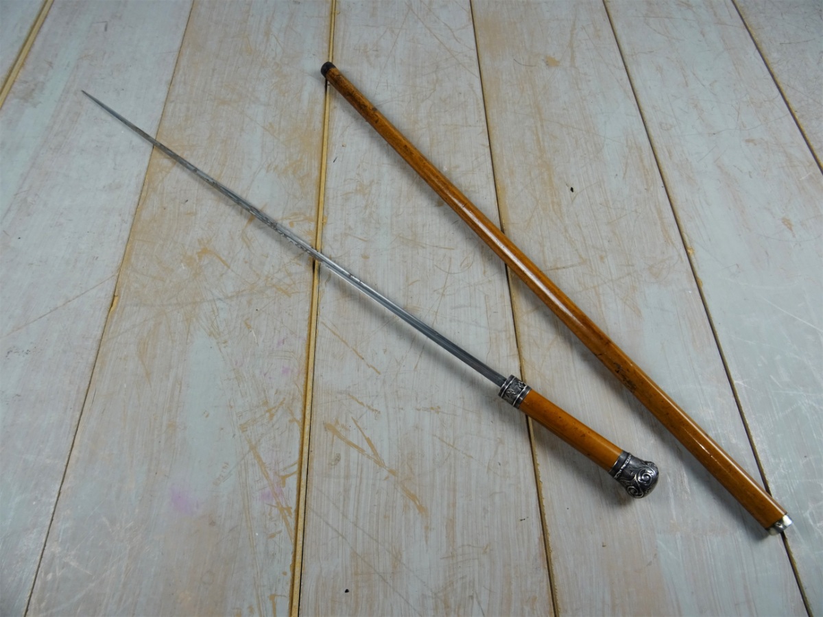 A Fine Quality 19th C Walking Stick Sword Stick