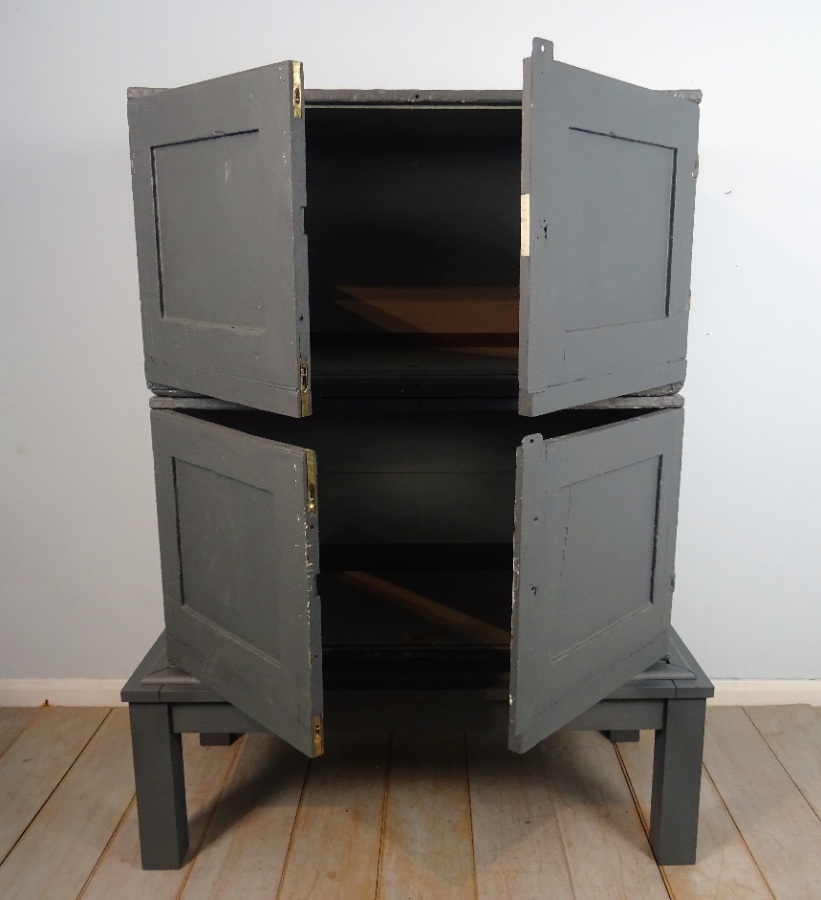 Antique Campaign Military Chest Transporting/Packing Cases