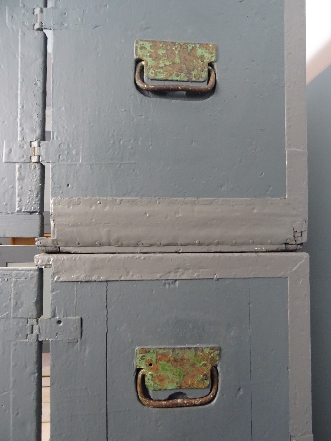 Antique Campaign Military Chest Transporting/Packing Cases