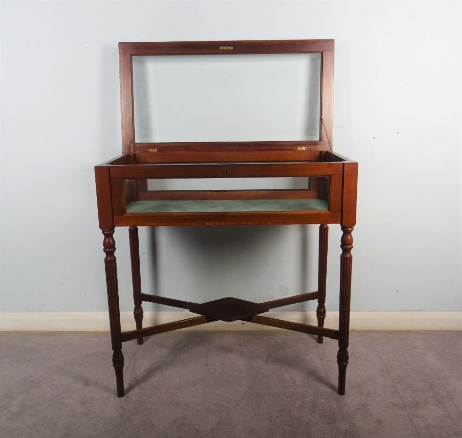 Mahogany Vitrine Display Table