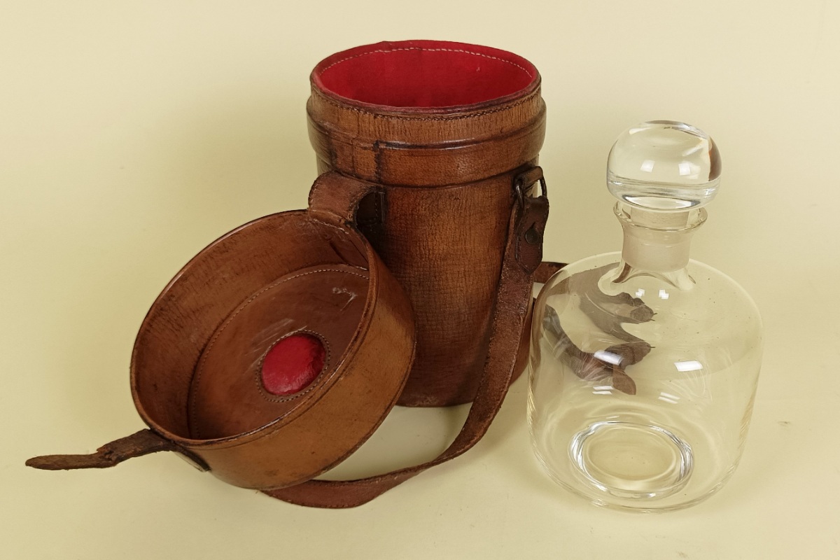 Edwardian Campaign Decanter and Case