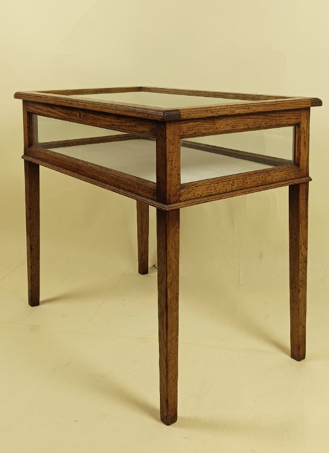 Edwardian Oak Display Table